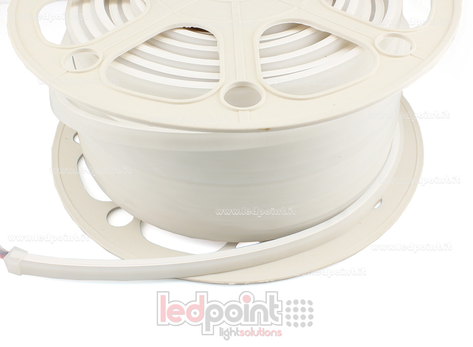 Ledpoint S.r.l. | Led Neon Flex 10mm blanc 2835 12V 9,6W 120led/m IP65 50m