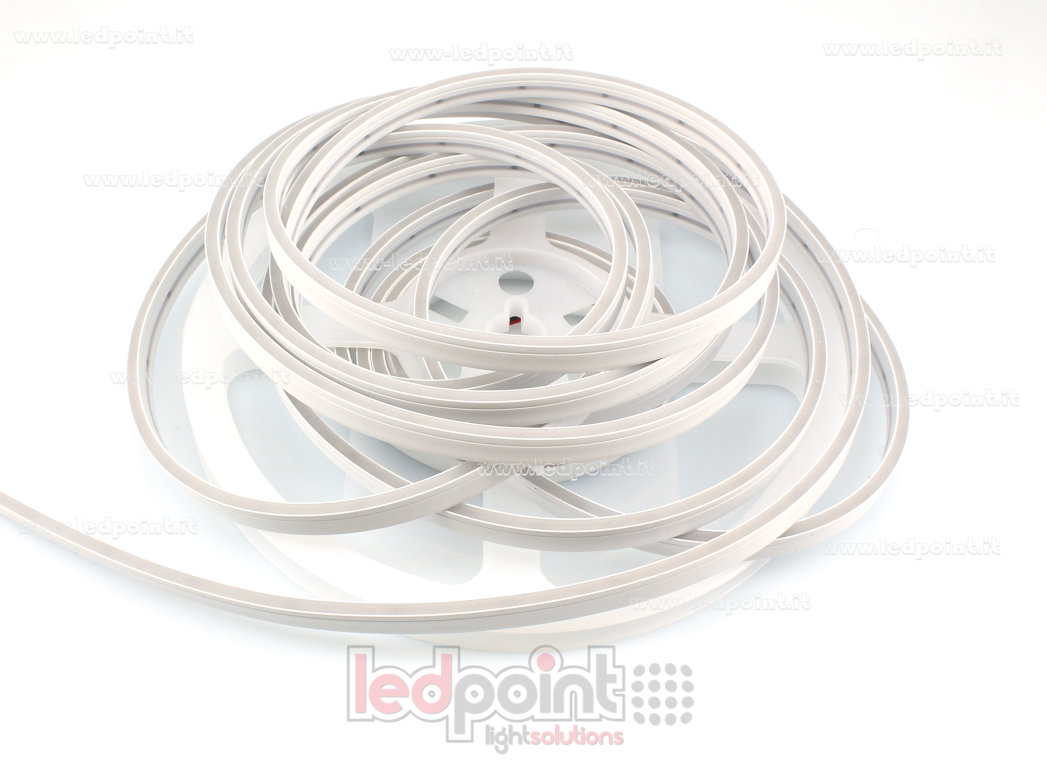 Ledpoint S.r.l. | Led Neon Flex 4x8mm blanc 4000K 2835 12V 9,6W 120led/m IP65 5m